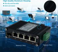 China Mini Industrial 4-Port Gigabit + 1 SFP Ethernet Switch -40~80°C for sale