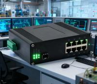 China Industrial 8-Port Gigabit Ethernet Switch + 1-Port 1000Base-X Fiber -40~80°C for sale