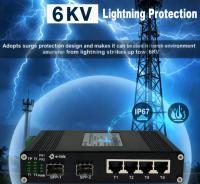 China Industrial 4-Port 10/100T + 2-Port 100FX Ethernet Switch Redundant Power for sale