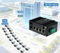China Industrial 4-Port 90W PoE++ Gigabit Switch with 1 RJ45 + 2 SFP -40~80°C for sale