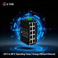 China Industrial 10 Port Gigabit PoE Switch 8 PoE+ Ports 240W Total Budget Wide Voltage 12-48VDC  IP40 Metal Case -40℃ to 80℃ Operating Temperature for sale