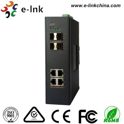 China Managed Industrial Ethernt Media Converters 4 Ports Gigabit SFP 5 Years Warranty for sale