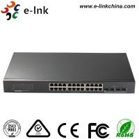 China 24 Posts Poe Network Switch 10 / 100 / 1000 Base -T 4 X 1000 Base -SFP Managed for sale