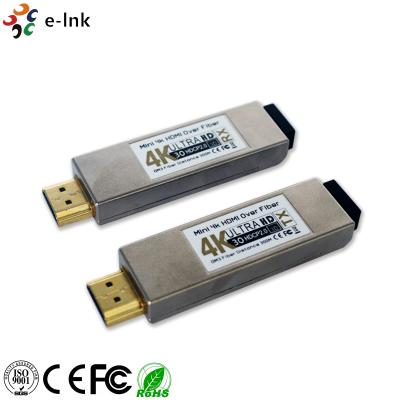 China 4K*2K 3D Mini HDMI Over Fiber Optic Extender 850nm Wavelength Support HDCP for sale