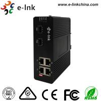 China Gigabit Industrial Ethernet POE Switch 9K Bytes Jumbo Frame With 2 SFP Ports / 4 RJ45 Ports for sale