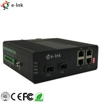 China Gigabit Industrial Ethernet POE Switch 9K Bytes Jumbo Frame With 2 SFP Ports / 4 RJ45 Ports for sale