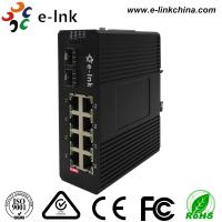 China 48VDC Industrial Ethernet POE Switch 8 RJ45 Ports 2 SFP Ports Redundant Power Inputs for sale