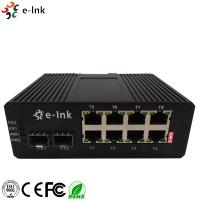 China 48VDC Industrial Ethernet POE Switch 8 RJ45 Ports 2 SFP Ports Redundant Power Inputs for sale