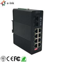 China 48VDC Industrial Ethernet POE Switch 8 RJ45 Ports 2 SFP Ports Redundant Power Inputs for sale