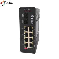 China 48VDC Industrial Ethernet POE Switch 8 RJ45 Ports 2 SFP Ports Redundant Power Inputs for sale