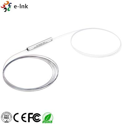 China No Connector Fiber Optic Switch PLC Splitter Steel Tube 250um Singlemode G.657A1 Fiber Type for sale