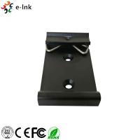 China Black Aluminum Alloy Industrial Fiber Media Converter DIN Rail Mounting Clips for sale