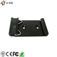 China Black Aluminum Alloy Industrial Fiber Media Converter DIN Rail Mounting Clips for sale