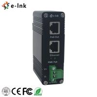 China E-Link Gigabit Power Over Ethernet Injector 12~48VDC Power Input DIN Rail / Wall Mount for sale