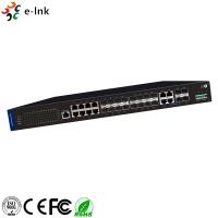 China 8 / 16 Port SFP Network Industrial Gigabit Ethernet Switch IPv6 Protocol No Fan Design for sale
