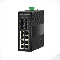 China IP40 Aluminum Case Industrial Ethernet POE Switch 8 Ports With 100 / 1000 Base-X SFP for sale