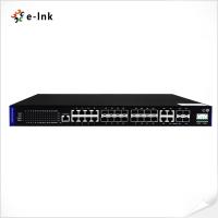 China IPv6 Protocol Industrial Gigabit Ethernet Switch 24x10/100/1000M Ethernet RJ45 Ports for sale