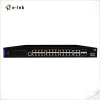 China IPv6 Protocol Industrial Gigabit Ethernet Switch 24x10/100/1000M Ethernet RJ45 Ports for sale