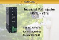 China 95W Industrial Power Over Ethernet Injector for sale