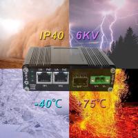 China 30W POE Fiber Media Converter DIN Rail / Wall Mount 2K MAC Addresses Table Size for sale