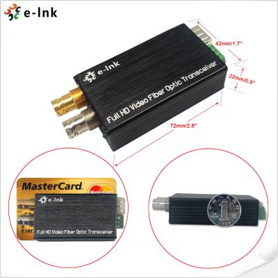 China Mini Type 3G SDI To Fiber Optic Converter Aluminum Case With Tally / Reverse RS485 for sale