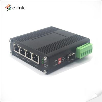 China 4x10/100/1000M RJ45 Ports Industrial Ethernet Media Converter for sale