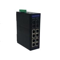 China DIN Rail Wall Mount Industrial Ethernet POE Switch 8 Port 10 /100 / 1000T with 4 SFP Ports Metal Case for sale