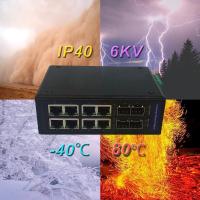 China DIN Rail Wall Mount Industrial Ethernet POE Switch 8 Port 10 /100 / 1000T with 4 SFP Ports Metal Case for sale