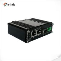 China Mini Industrial 1-Port 100/1000X SFP to 2-Port 10/100/1000T 30W PoE+ Media Converter for sale