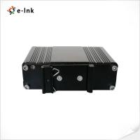China Mini Industrial 1-Port 100/1000X SFP to 2-Port 10/100/1000T 30W PoE+ Media Converter for sale