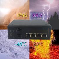 China Durable Industrial Ethernet POE Switch 4 Port 10/100/1000T 802.3at PoE+ 2 Port 100/1000X SFP for sale