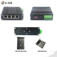 China 4x10/100/1000M RJ45 Ports Industrial Ethernet Media Converter for sale