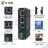 China Industrial IEEE802.3af/At PoE Splitter With 2-Port Switch Function, Output Voltage 12VDC for sale
