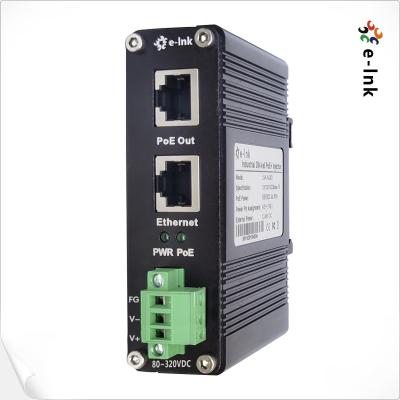 China 36W 320VDC Industrial Gigabit PoE Injector Cat5 UTP Gigabit Poe Adapter for sale