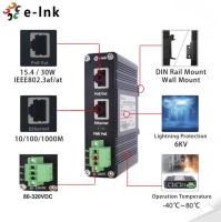 China 36W 320VDC Industrial Gigabit PoE Injector Cat5 UTP Gigabit Poe Adapter for sale
