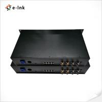 China 8Ch PoE 6Ch Forward SDI Fiber Optic Extender 2Ch 3G Simplex LC for sale