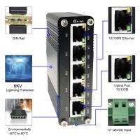 China 12~48VDC Mini Industrial 5-Port 10/100TX Compact Ethernet Switch for sale