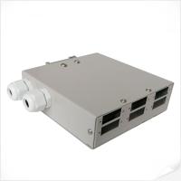 China LC Quadruplex FC SC Fiber Splice Box 6 Ports Electrostatic Painting for sale