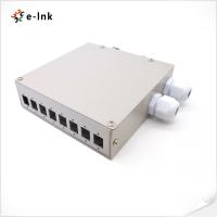 China Electrostatic Painting Fiber Splice Box LC Quadruplex 8 Ports FC SC DIN Rail for sale