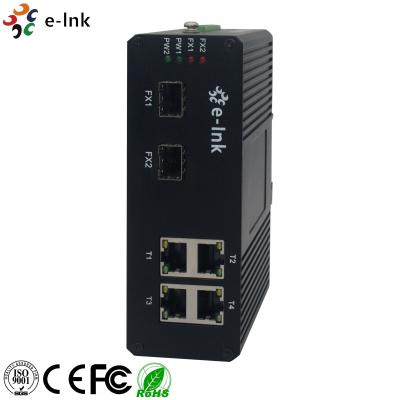 China 10/100/1000T 132W 57VDC Industrial Ethernet POE Switch 2 Port 1000X for sale