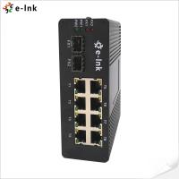 China FCC 57VDC Industrial Ethernet POE Switch 8 Port 10/100/1000BASE-T FC ST for sale