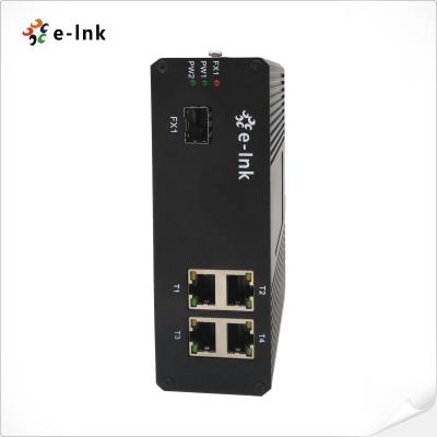 China SFP SC 132W Industrial PoE Switch 4 Port 10/100/1000BASE-T DIN Rail for sale
