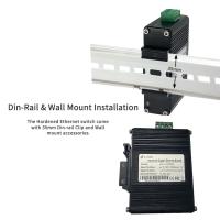 China Unmanaged Din Rail Media Converter 4 Port 10/100/1000T 6W 48VDC for sale