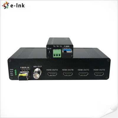 China 1550nm SDI To Fiber Optic Converter 3G 5W DWDM With 4Ch HDMI Output for sale