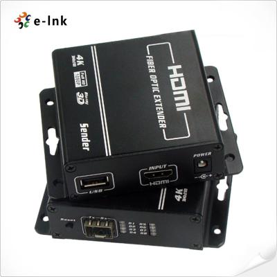 China 3.40Gbps HDMI Over Fiber Optic Extender 4K KVM EDID Surface Mountable for sale