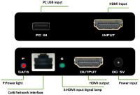 China 4K KVM HDMI Over Fiber Optic Extender DC5V CAT6 6A 120 Meter With Loopout for sale