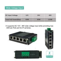 China DIN Rail Industrial Ethernet POE Switch 4 Port 10/100TX PoE IP40 Rugged for sale