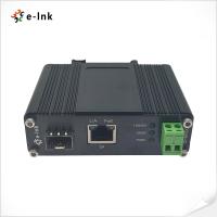 China DIN Rail PoE Media Converter 100 / 1000 BASE-TX SFP Ethernet Converter for sale