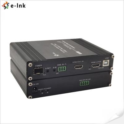China Fiber Optic Converter 1080P HDMI KVM Bidi Stereo Audio GPIO over Fiber Extender for sale