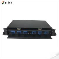 China 19 Inch FPP Rack Mount Fiber Patch Panel Drawer Type 12-144 Ports With SC Adapter for sale